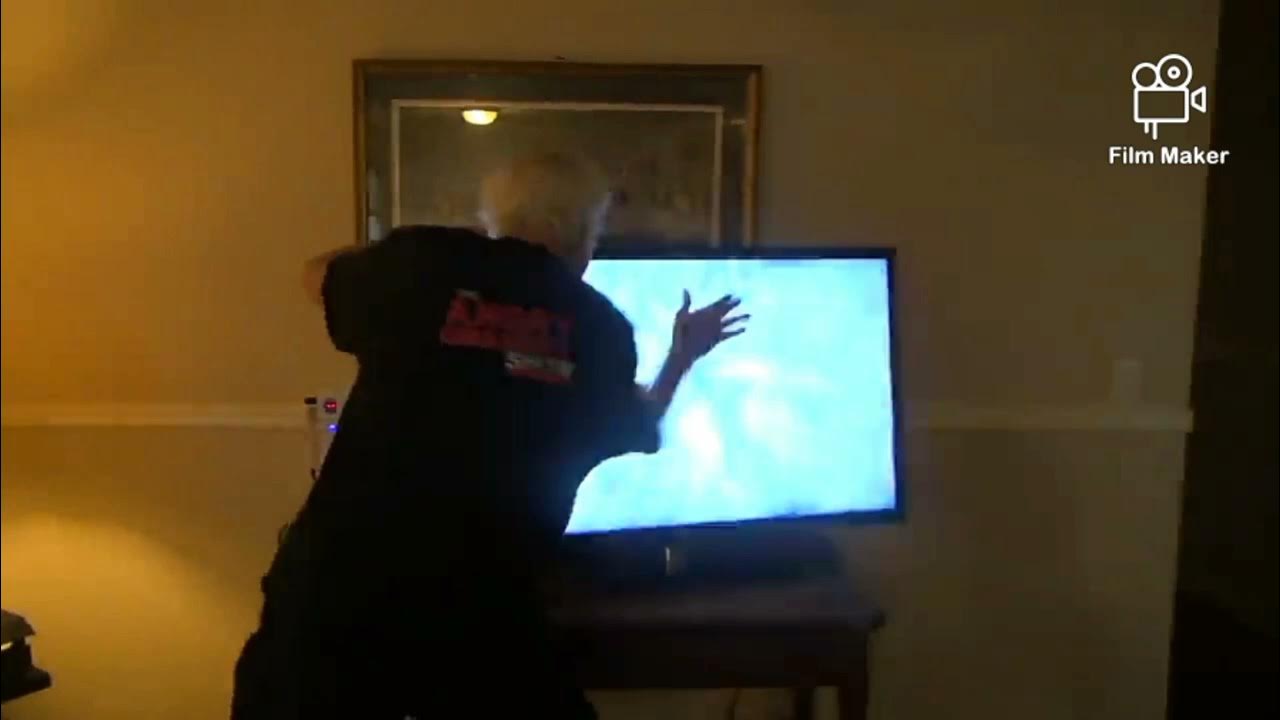 Angry Grandpa Smashes Hdtv Capuche Slow Motion 4k Ultra Hd Youtube
