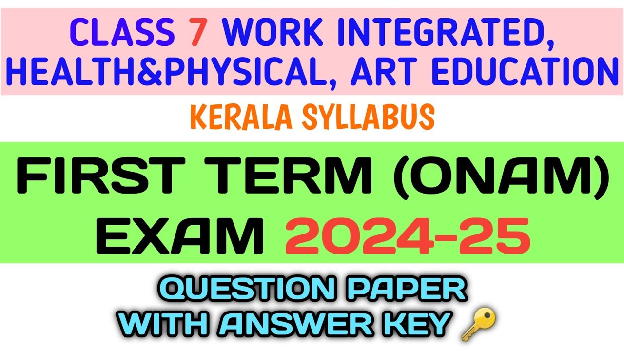 class 7 work integrated art health and physical education first term ...