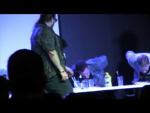 Sam the Caveman Hotdog Eating Contest - YouTube