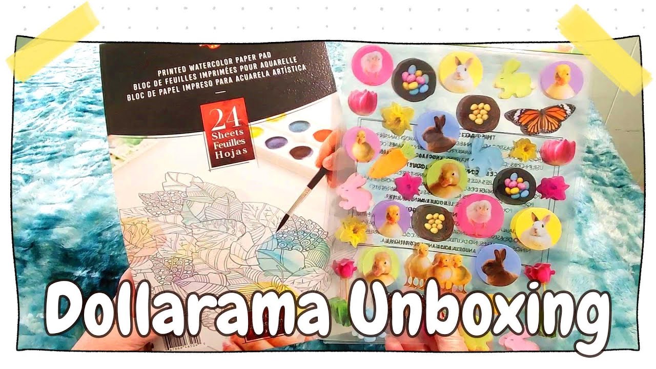 Dollarama Unboxing/ Easter Stickers & Watercolor Coloring Book # ...