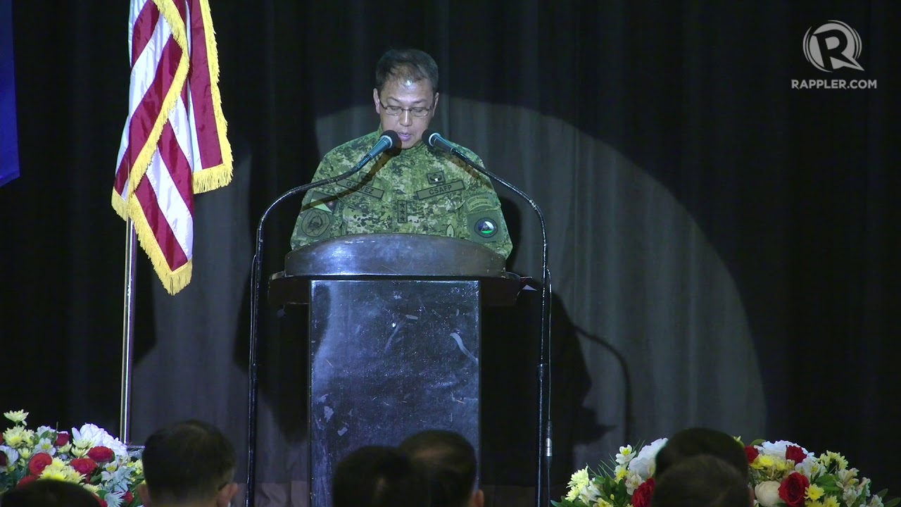 Balikatan 2018 speech: AFP chief General Carlito Galvez Jr - YouTube