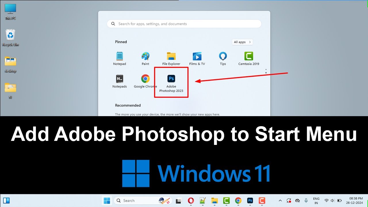 How to Add Adobe Photoshop to Start Menu in Windows 11? - YouTube