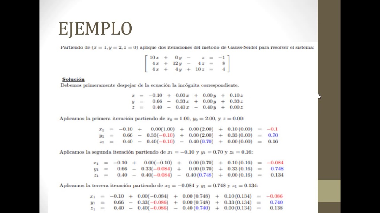 Métodos iterativos para resolver sistema de ecuaciones-Proyecto ...