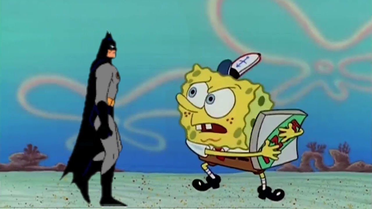 Batman trying to get a pizza from SpongeBob - YouTube