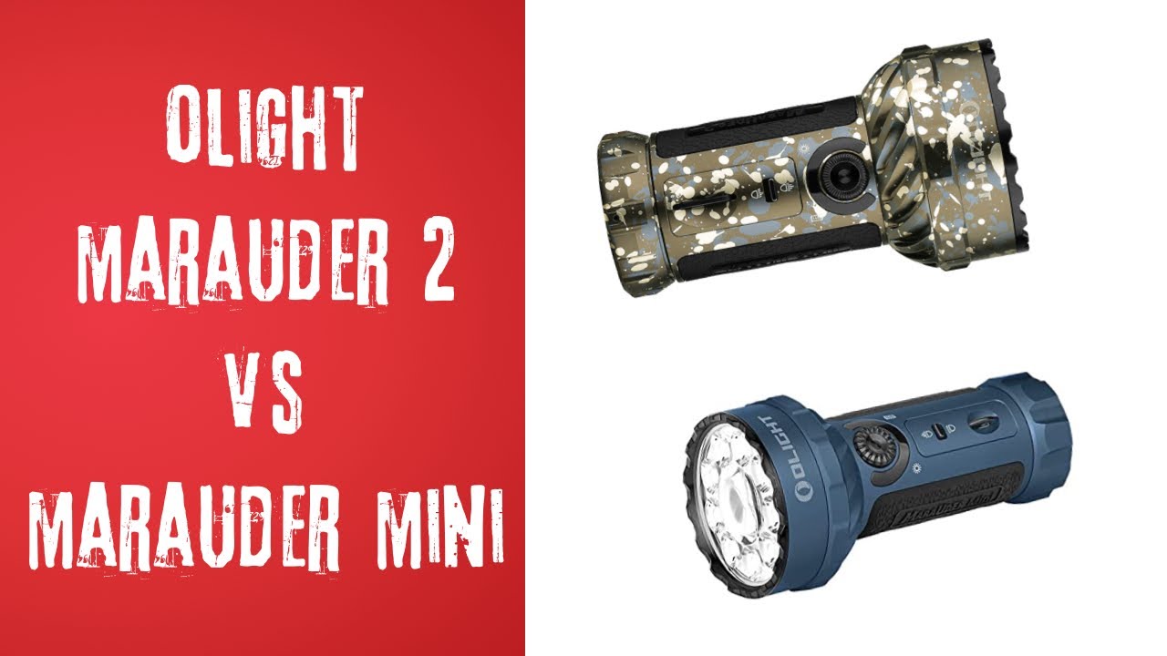 Comparatif Olight Marauder 2 vs Marauder mini - YouTube