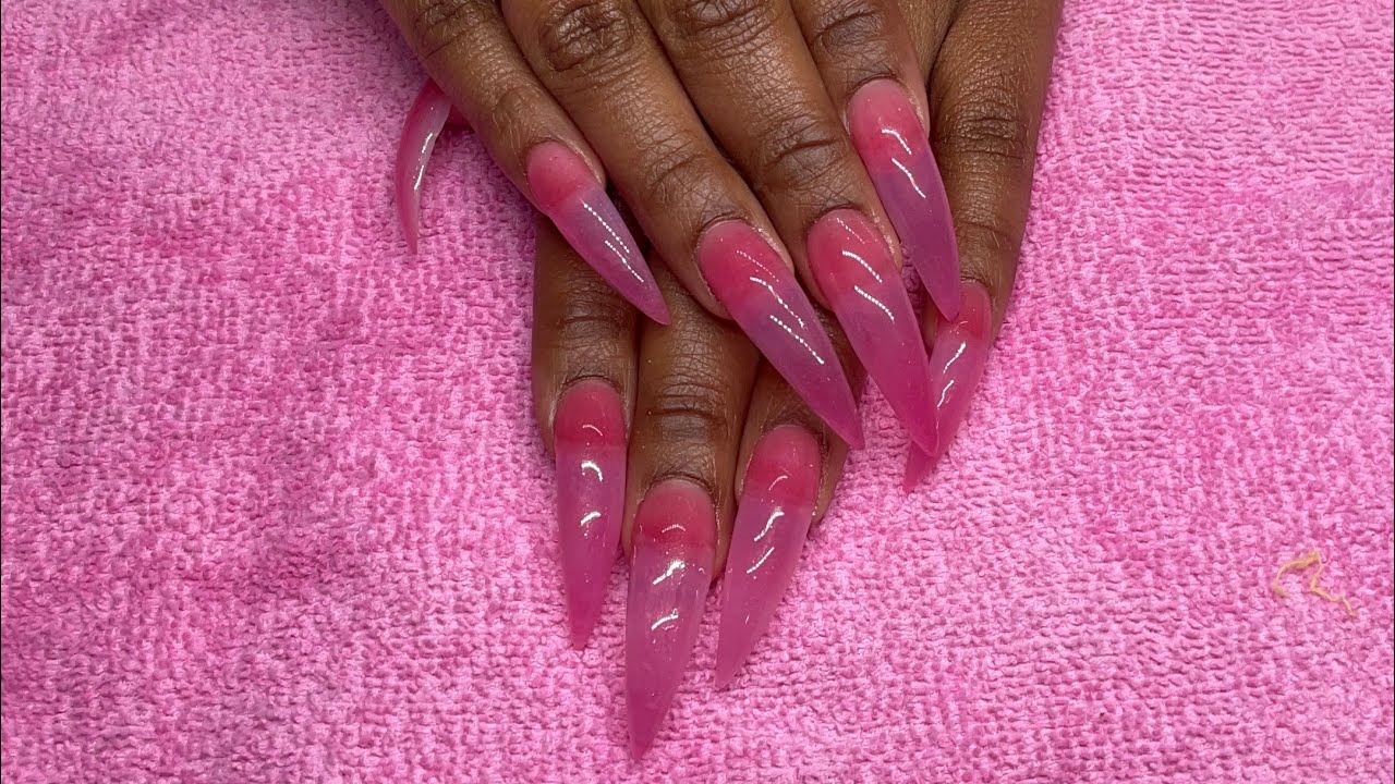 Nail Acrylic Dark Pink Solar Powder - YouTube