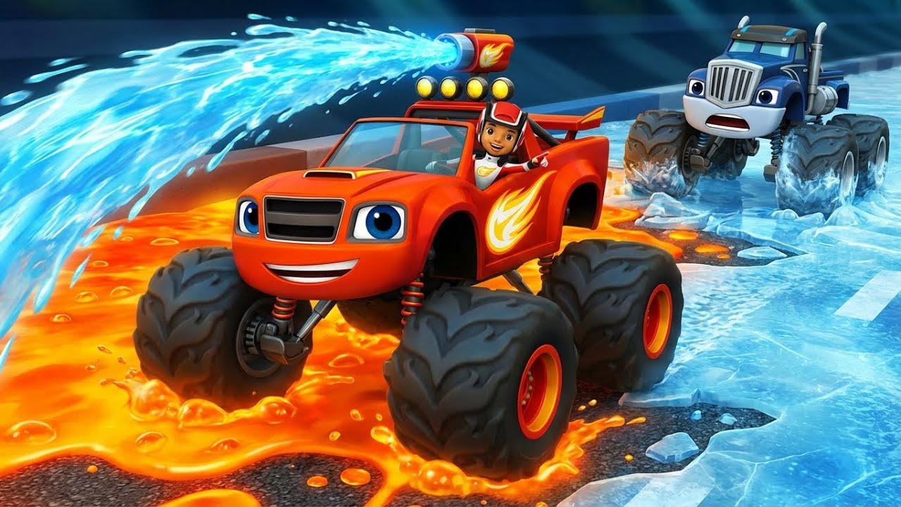Blaze and the Monster Machines FULL Episode The Asphalt Attack! 🏁 ...