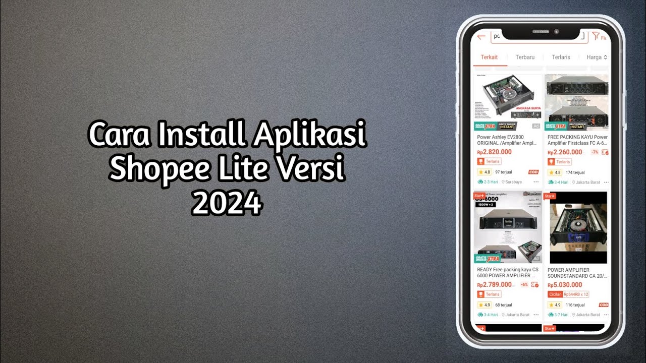 Cara Install Aplikasi Shopee Lite Versi 2024 - YouTube