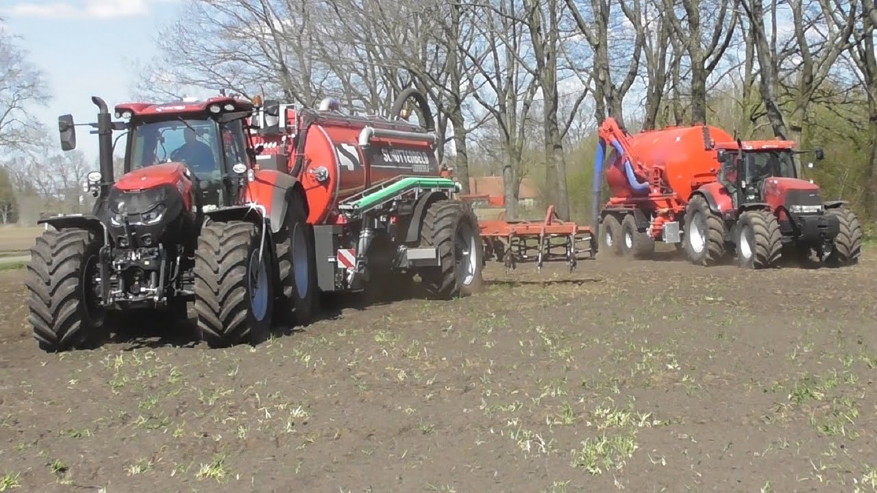 Case IH injecting slurry - YouTube