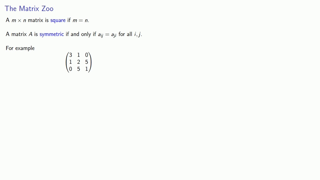 Natural History of Matrices - YouTube