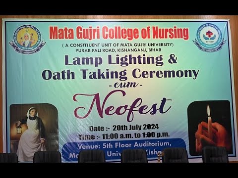 Mata Gujri College of Nursing Lamp Lighting and Oath Taking Ceremony ...