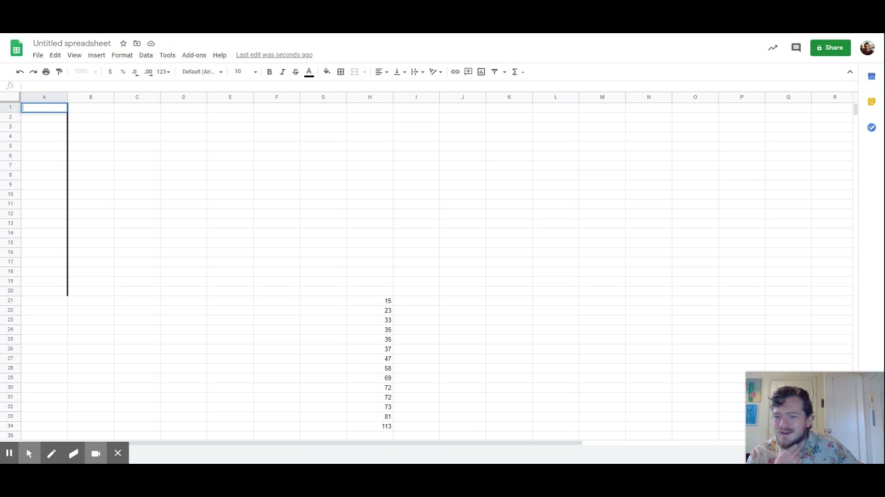 Stem and Leaf plot with G Sheets - YouTube