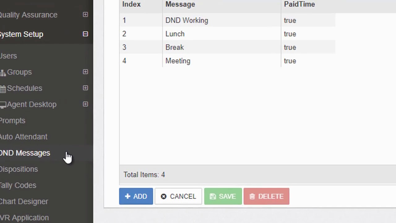 CoreNexa Contact Center Admin: Setup DND Messages - YouTube
