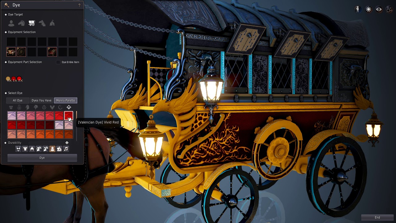 【Black Desert】Trina Knight Wagon Set - Dye showcase - YouTube