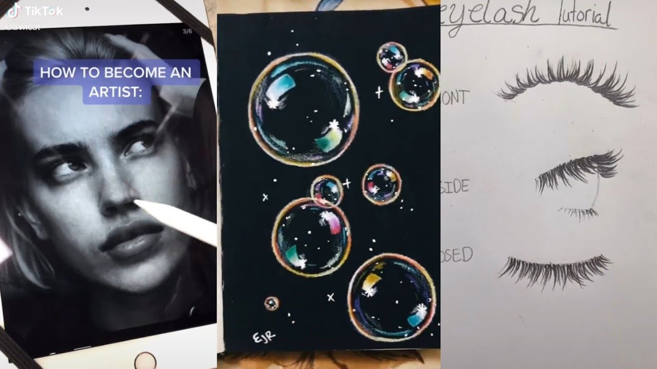 Tik Tok Art Tutorials that saved my drawings 🍦 - YouTube