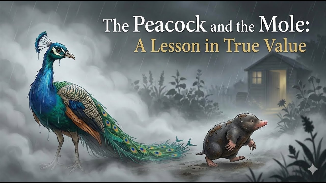 The Peacock and the Mole | Aesop’s Fables Audiobook for Kids - YouTube