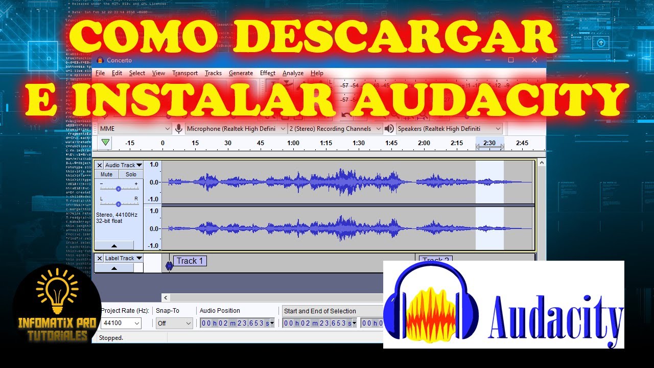COMO DESCARGAR E INSTALAR AUDACITY 2020 en Español - YouTube