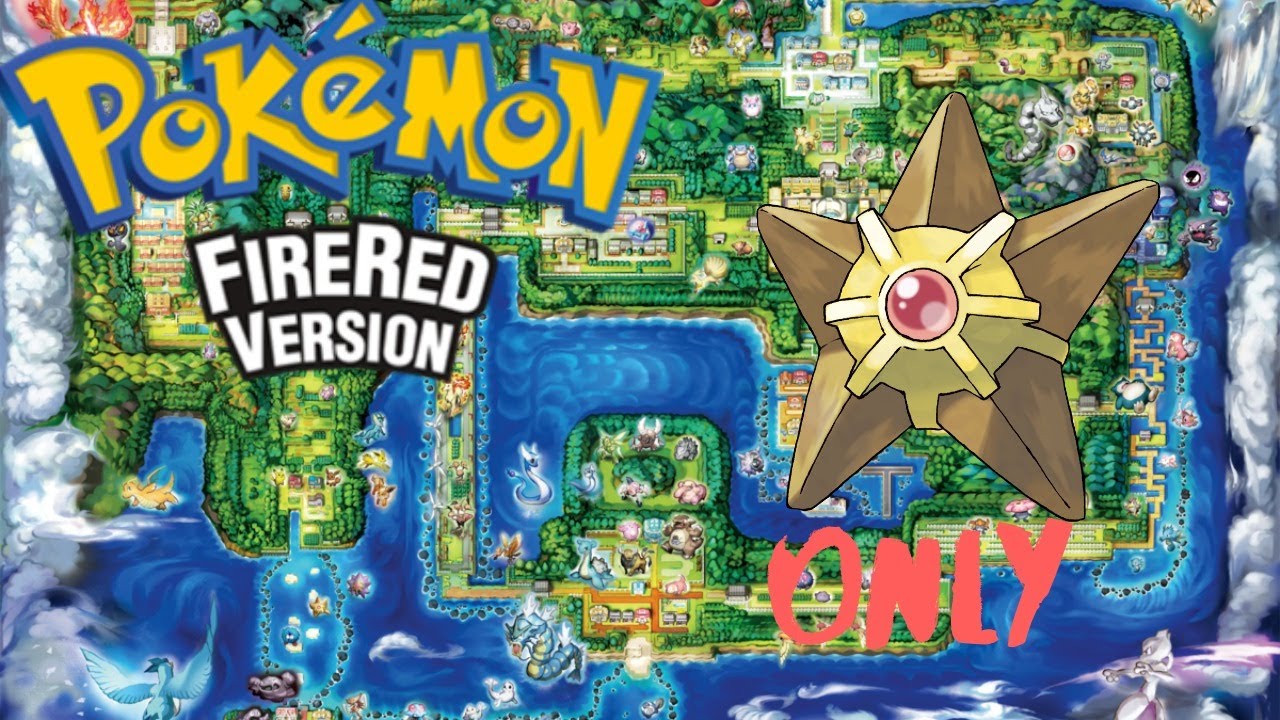 Pokemon fire red with only a team of Staryu. - YouTube