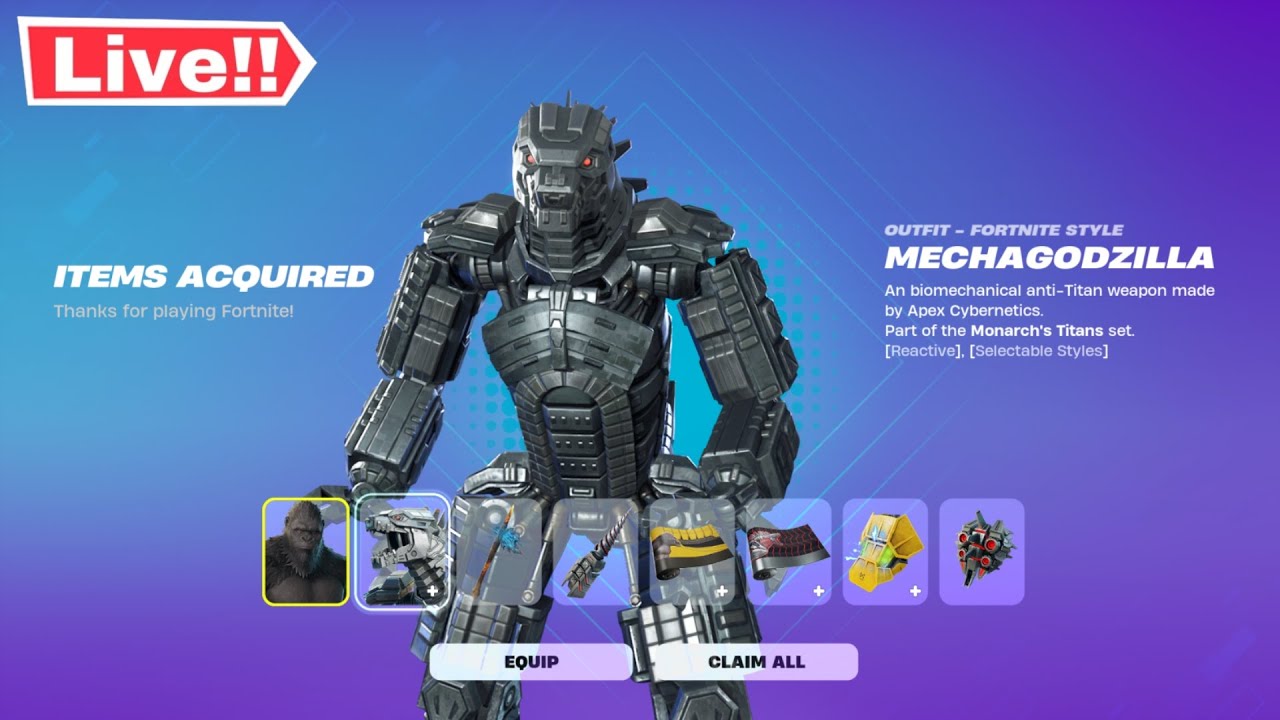 🔴Fortnite MECHAGODZILLA *NEW* ITEM SHOP TODAY January 16! (Chapter 6 ...