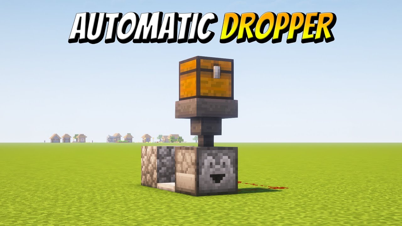AUTOMATIC DROPPER MINECRAFT TUTORIAL - YouTube
