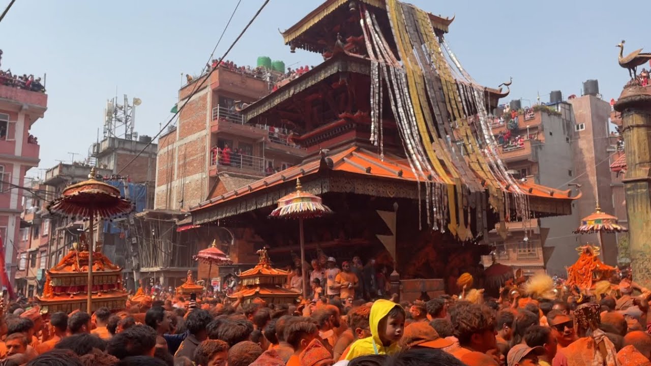 Sindur Jatra at Balkumari, Thimi | Thimi Biska Jatra-2081 - YouTube