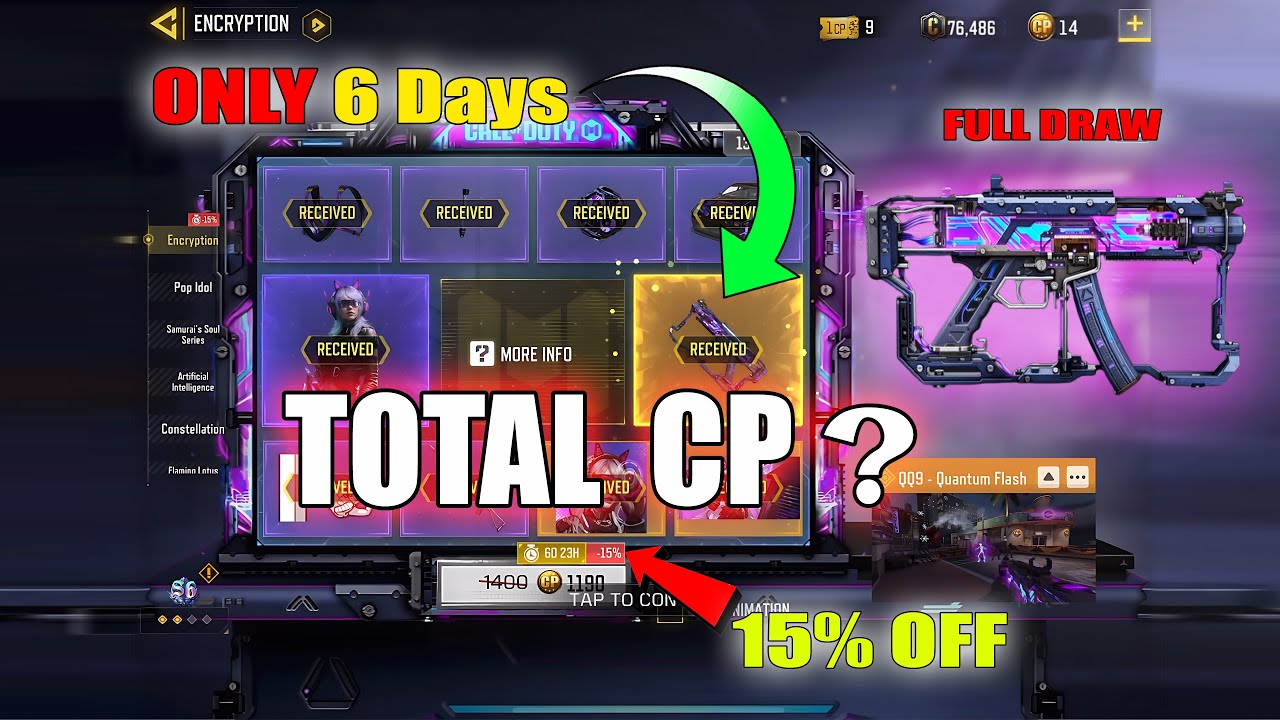 [Very Cheapest] New Legendary QQ9 Full Draw Total CP? in CODM ...