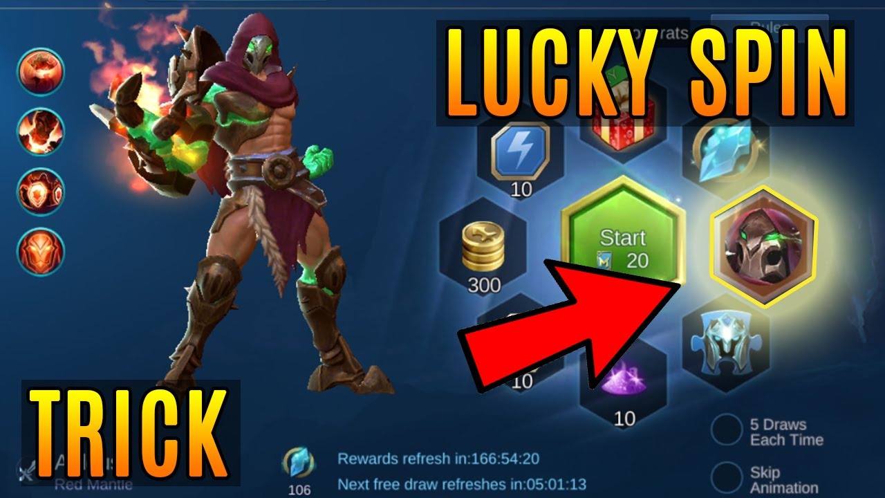 ALDOUS RED MANTLE - LUCKY SPIN TRICK | MOBILE LEGENDS - YouTube