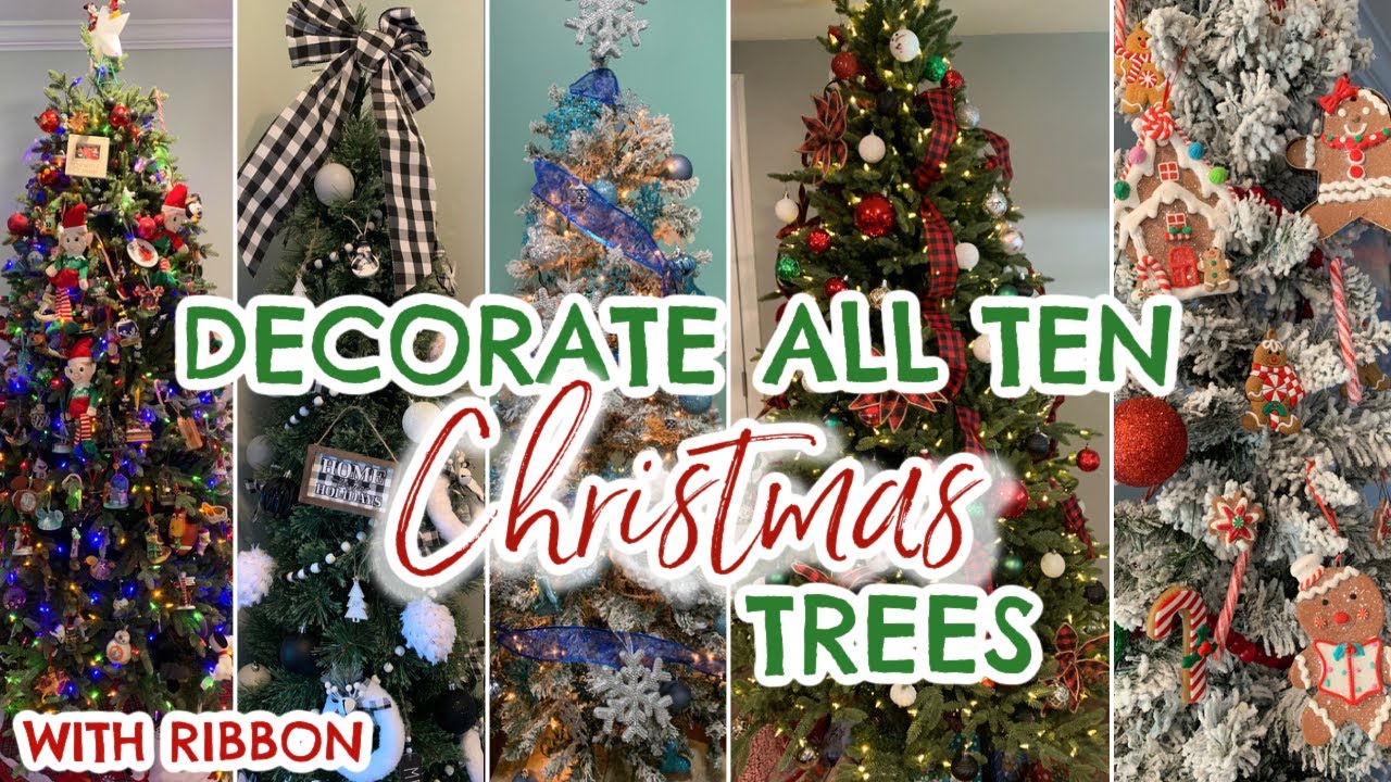 CHRISTMAS TREE DECORATING IDEAS | How to Put Ribbon on a Tree ...