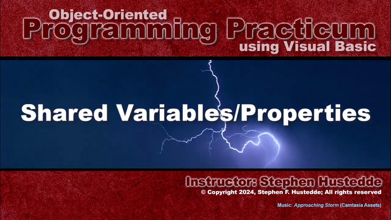 OOP Programming (VB) - 12E Shared Variable/Properties - YouTube