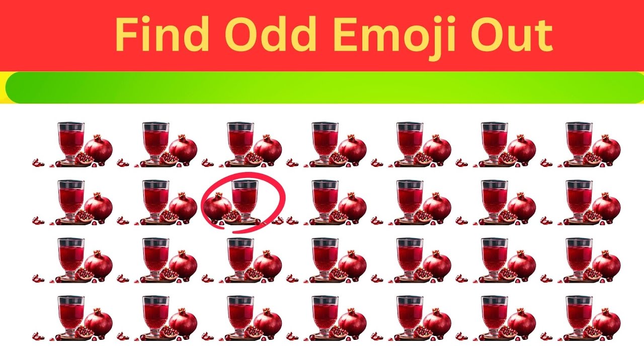 🔍 Find the Different Emoji 🤔 | Difficult Puzzle | The Odd Emoji ...