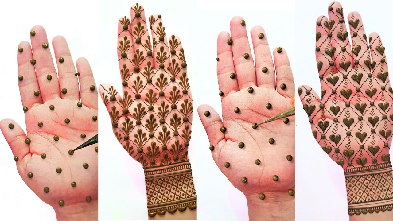 Latest Easy dotted Mehandi Designs| Stylish Mehndi design| Simple ...