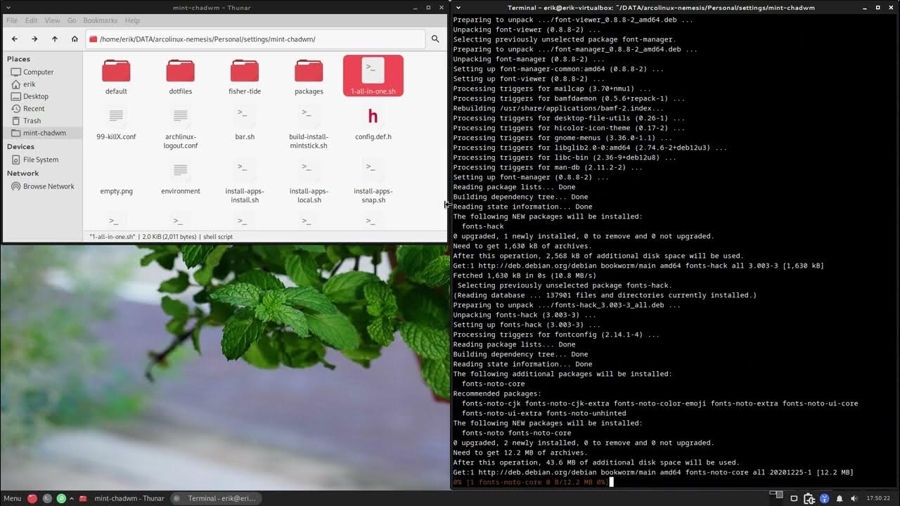 Arco : 4259 Migrating ArcoLinux Chadwm to Peppermint OS - workflow - YouTube