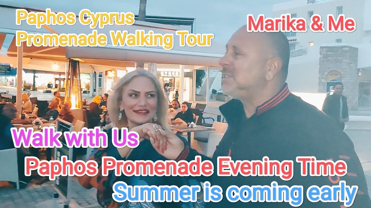 Paphos Promenade in the Early Evening Time.. Kato Paphos Cyprus - YouTube