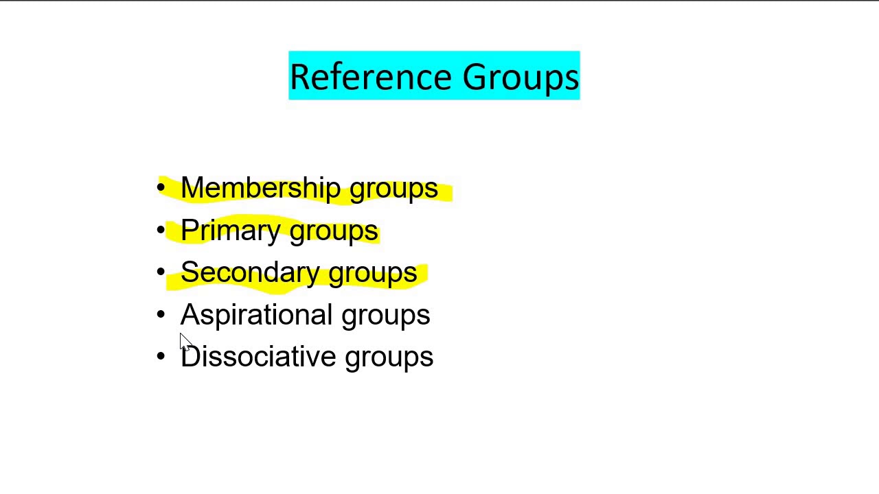 Reference groups (in marketing management) Explained in Urdu - YouTube