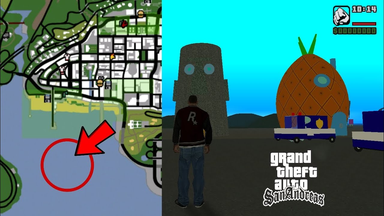 Finding Bikini Bottom From SpongeBob in GTA San Andreas! (Hidden ...