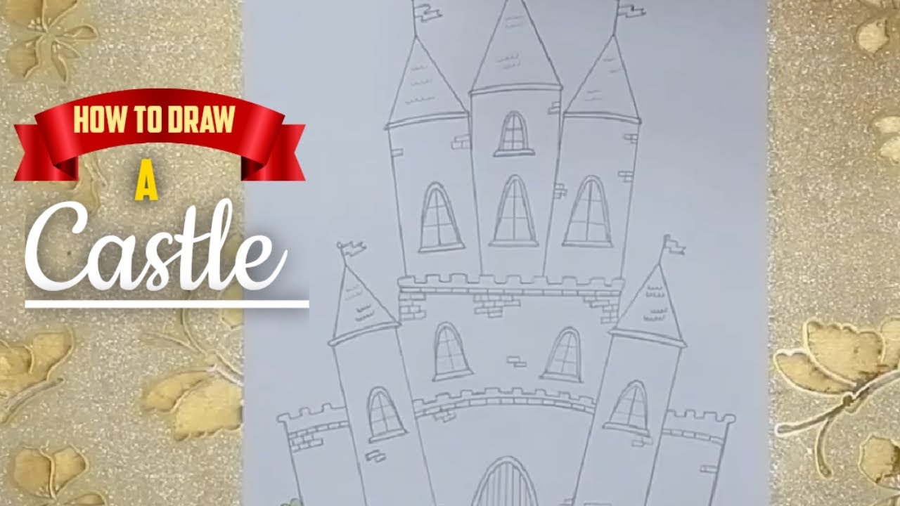 How to draw a castle step by step in 2021 l How to draw a castle in ...