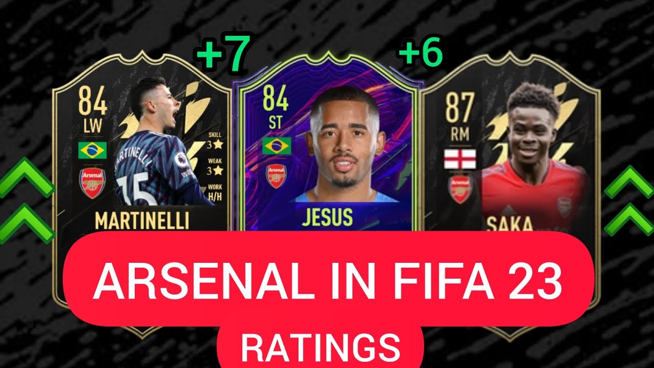 FIFA 23|ARSENAL PLAYER RATINGS IN FIFA 23🔥😱ft.Jesus,Saka,Marinelli..etc ...