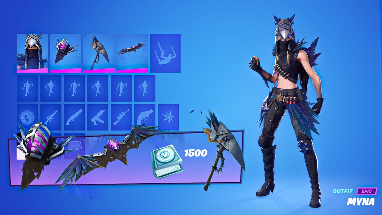 *LEAKED* Witching Wing Quest Pack Showcase in Fortnite (Myna Skin Pack ...