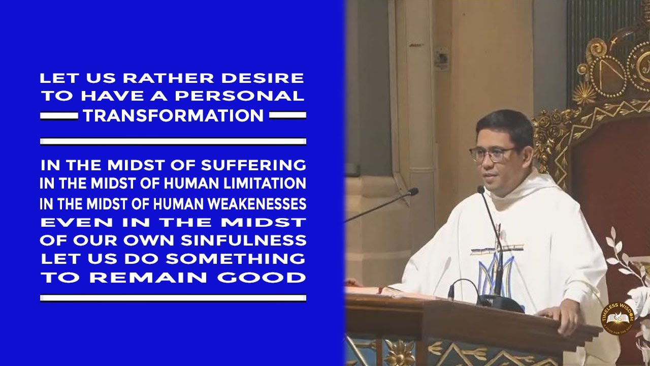Timeless Wisdom | Homily | Personal Transformation | Memorial Blsd Jane ...