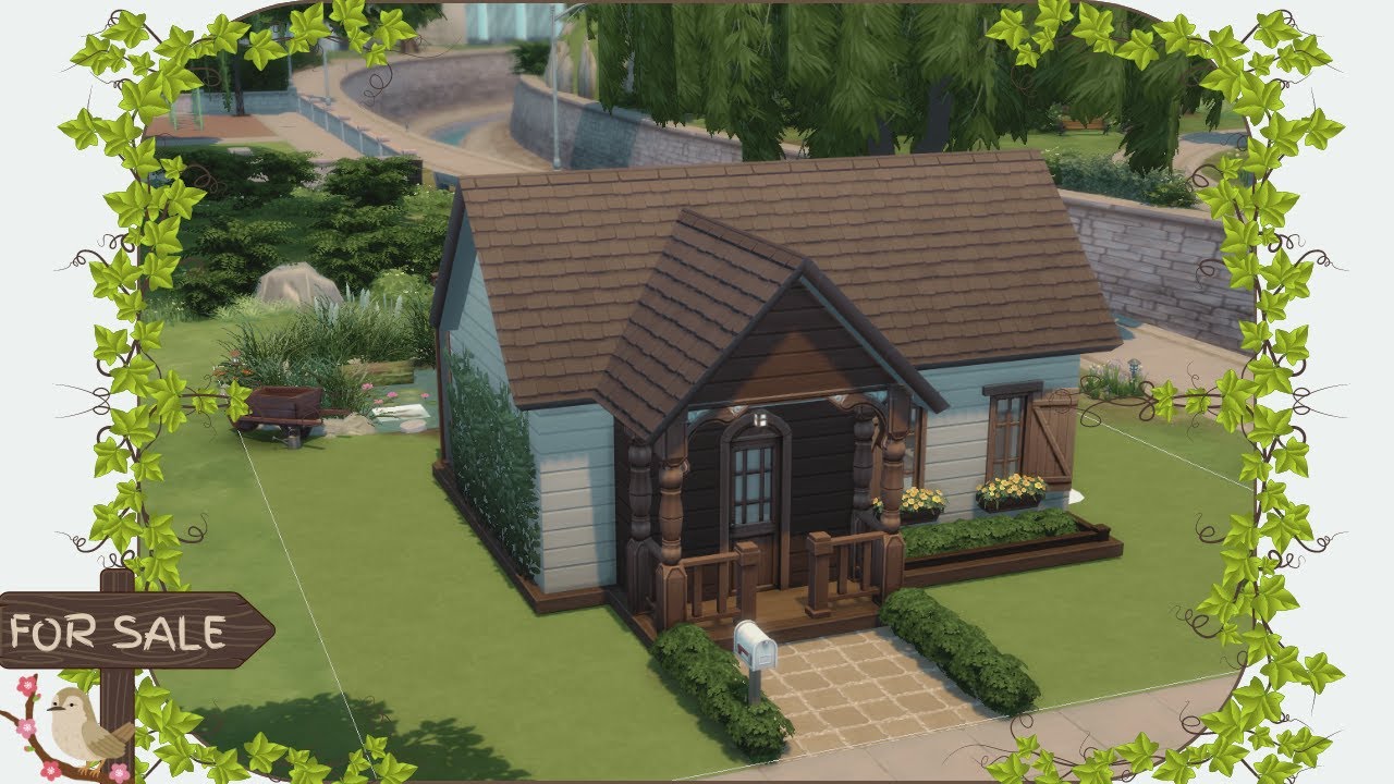 The Sims 4 Tiny Starter Home (Base Game) Speed Build - YouTube