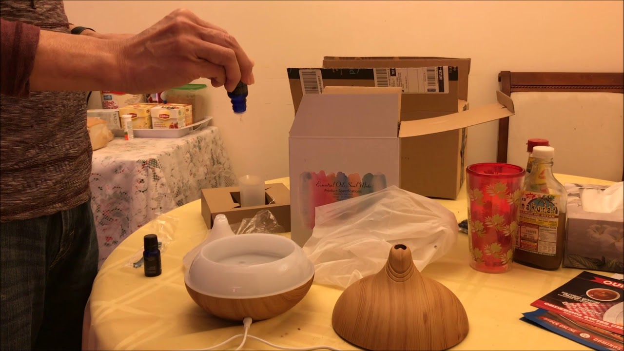 300ML Essential Oil Diffuser, InnooCare Wood Grain Aroma Diffuser ...