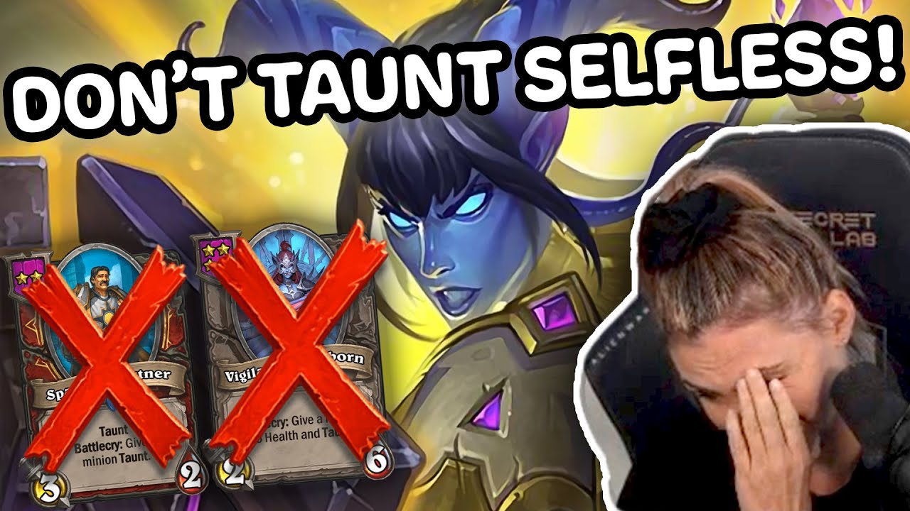 DON'T TAUNT SELFLESS HERO! - Hearthstone Battlegrounds - YouTube