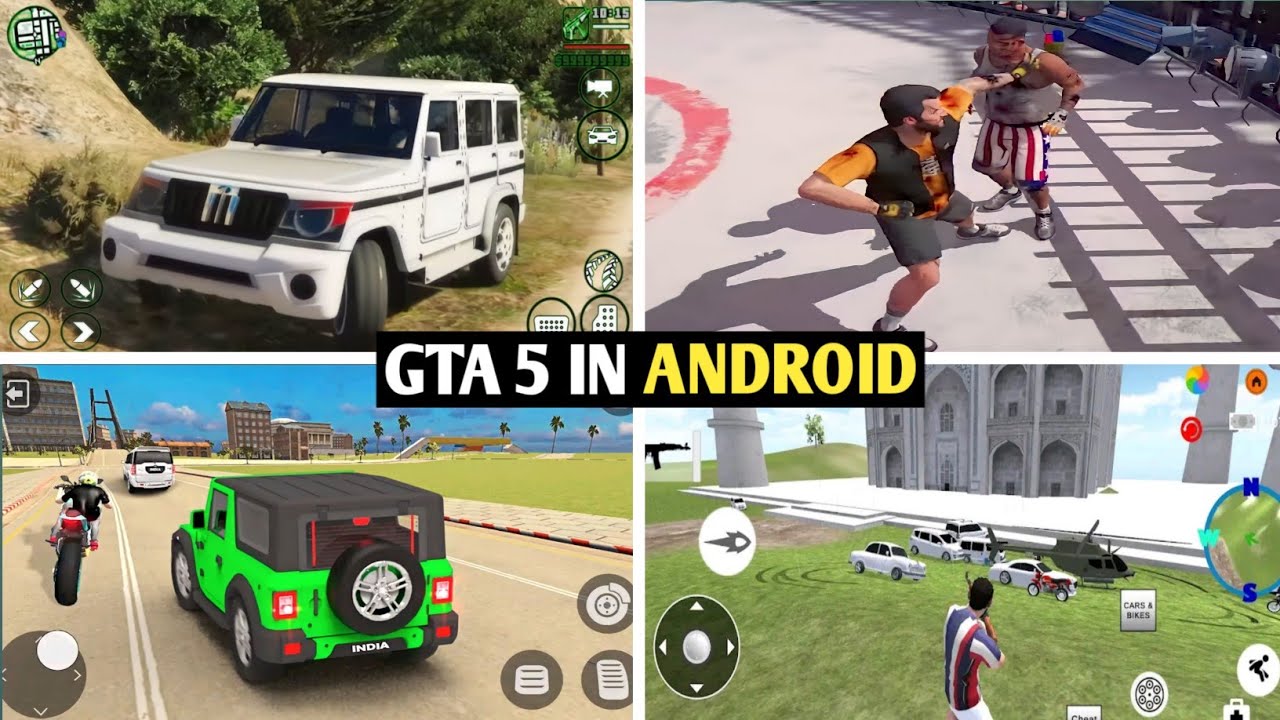Top 5 Android Games Like Gta V | Gta v Games For Android | - YouTube