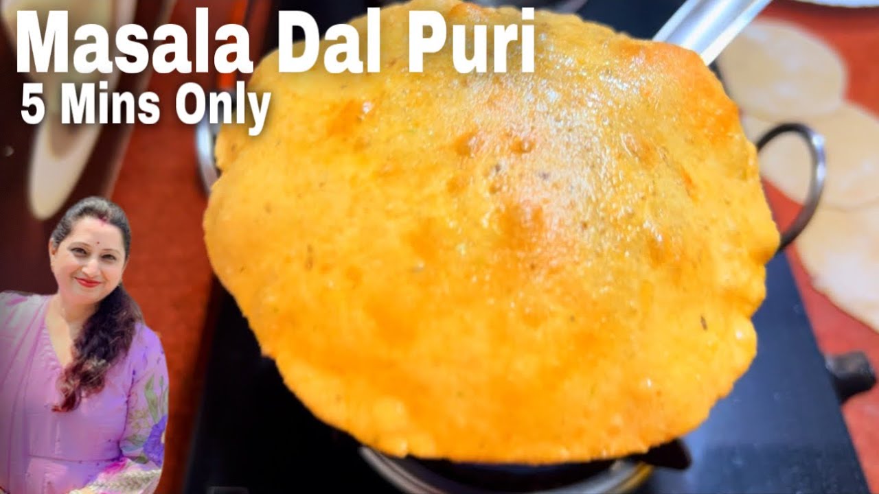 Masala Dal Puri Recipe | 5 Mins Puri Recipe | Easy and Tasty Breakfast ...