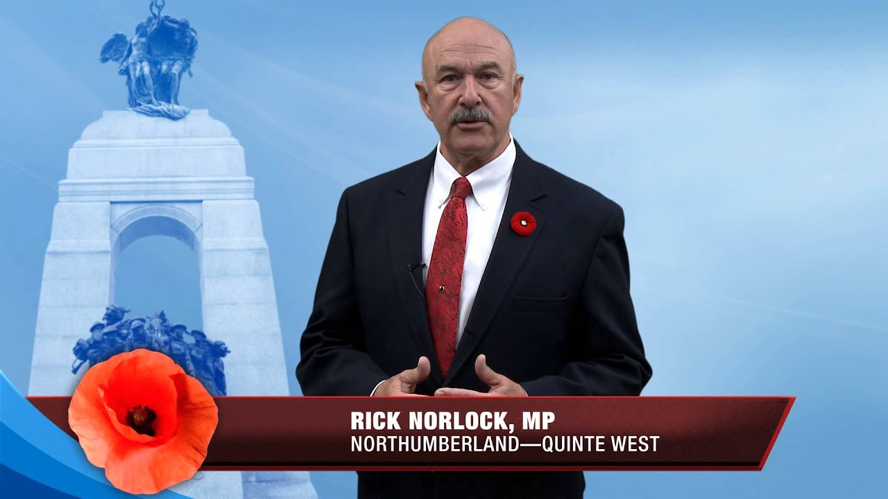 Remembrance Day Message from Rick Norlock, MP - YouTube