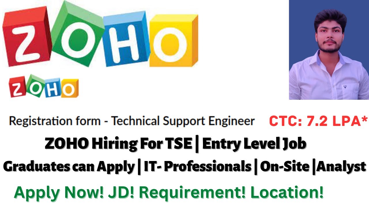 ZOHO Hiring 4 Technical Support Engineer | Biggest Hiring for Technical ...