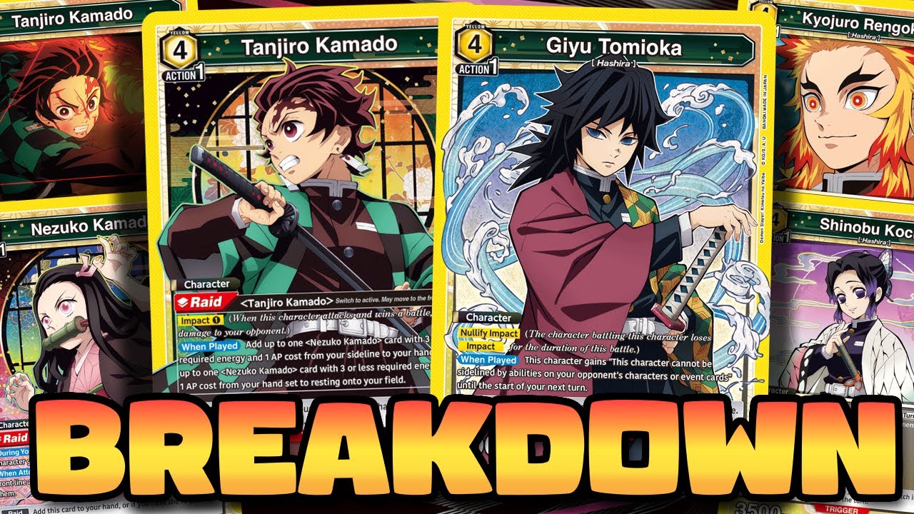 INSANE Tanjiro Nezuko Combo & Every Hashira! Yellow Demon Slayer Cards ...