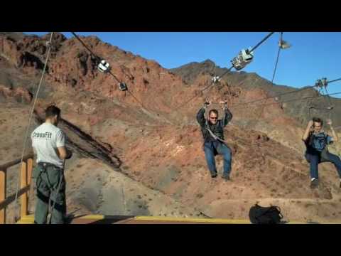 Zip line crazy high and fast stop Las Vegas - YouTube