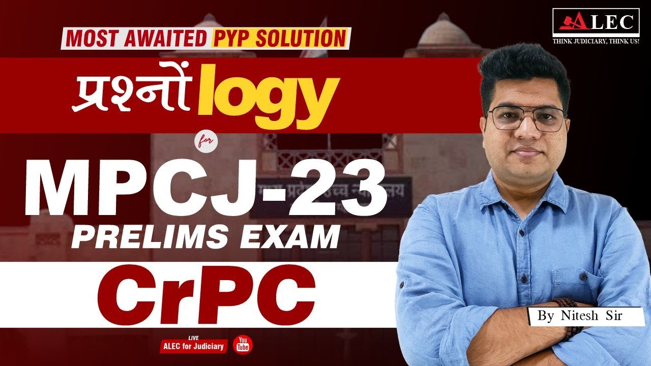 CrPC 1973 PYP | Most Important Questions for MPCJ 2023 | MP Civil Judge ...