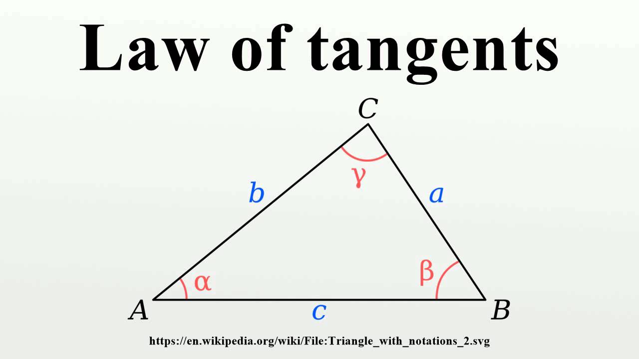 Law Of Tangents YouTube